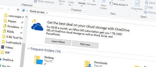 Microsoft ad banner nags you in Windows 10 File Explorer - Software ...