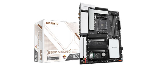 Gigabyte B550 Vision D creator ATX motherboard detailed - Mainboard ...